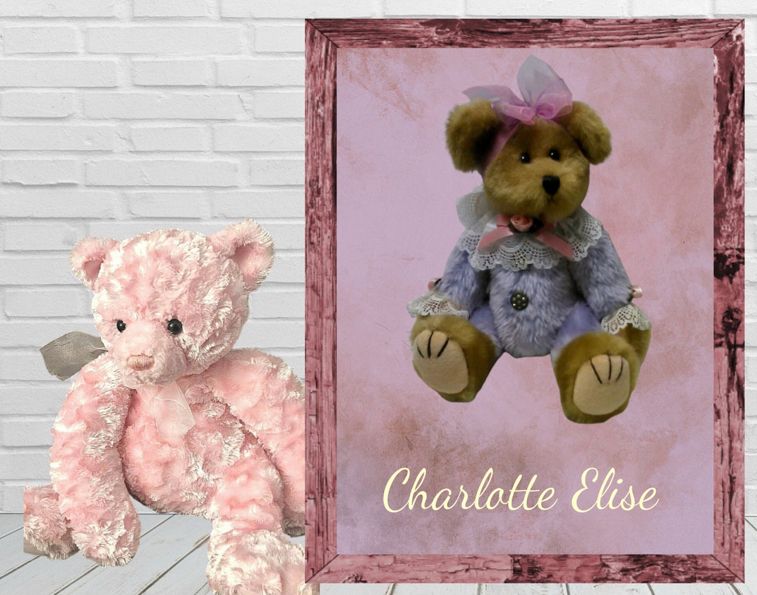 Personalized Teddy Bear Printable Customized Newborn - Etsy
