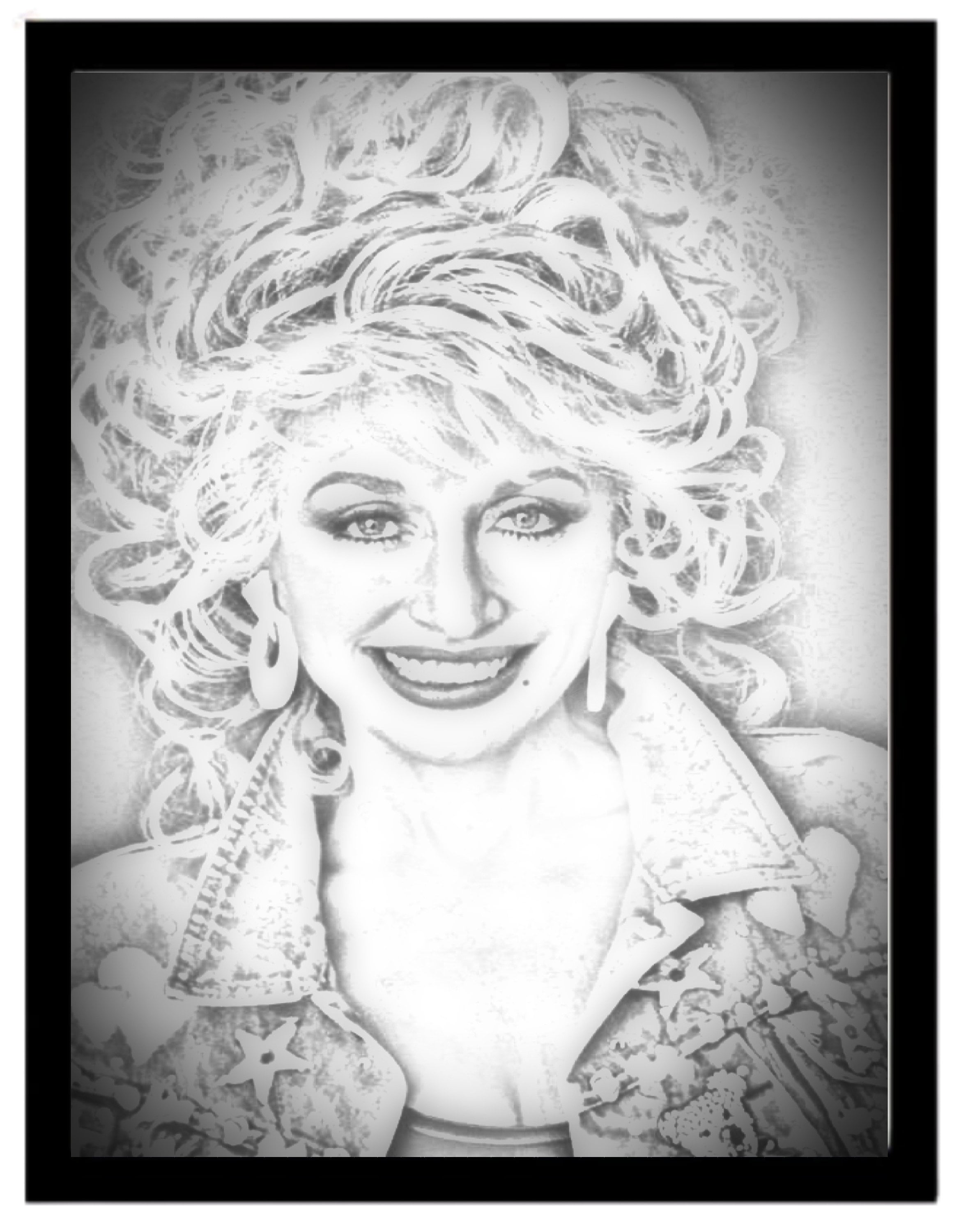 Dolly Parton Sketch Printable, Dolly Parton Drawing, Country Music ...