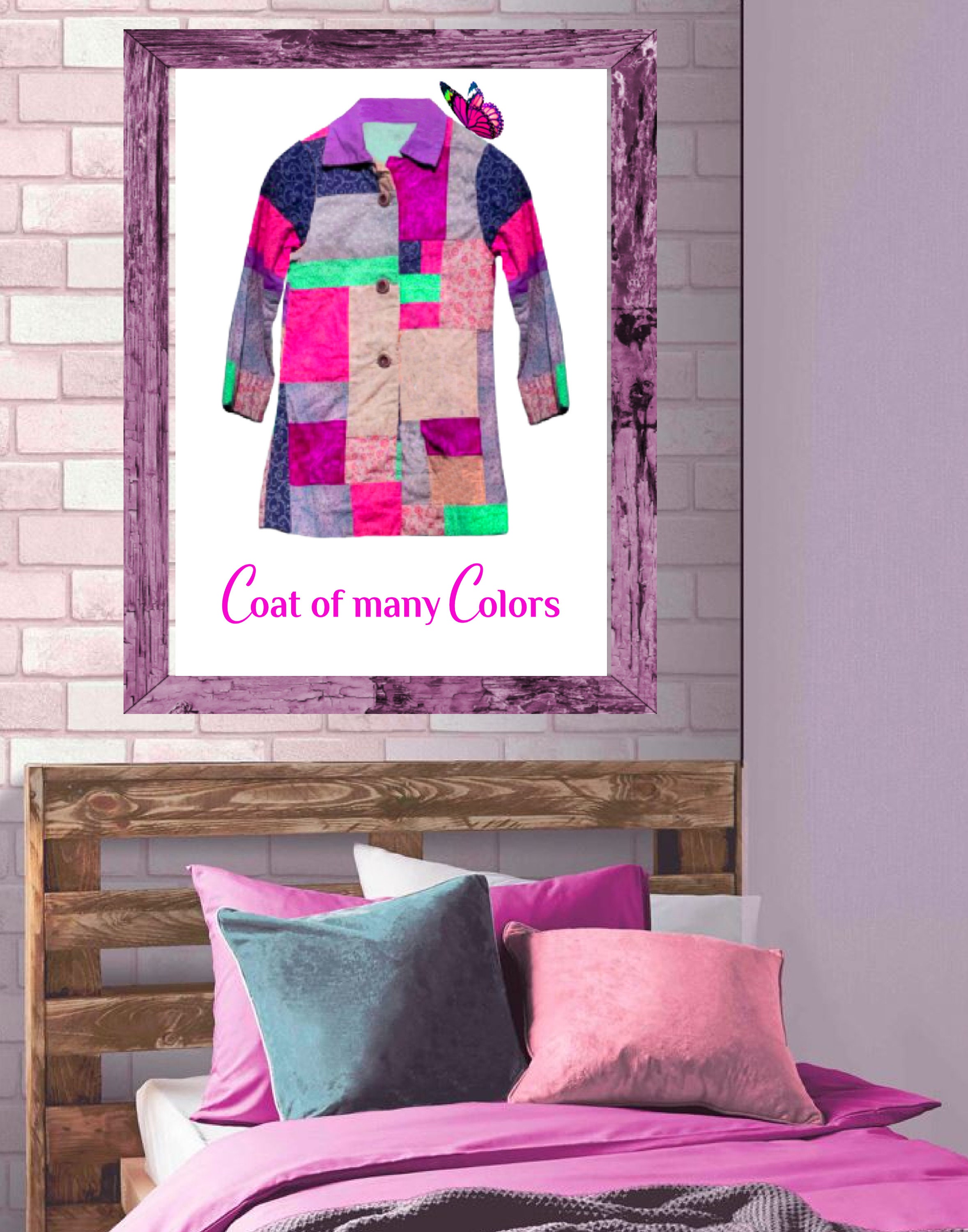 Coat of Many Colors Coat Printable, Dolly Parton Digital Wall Art ...