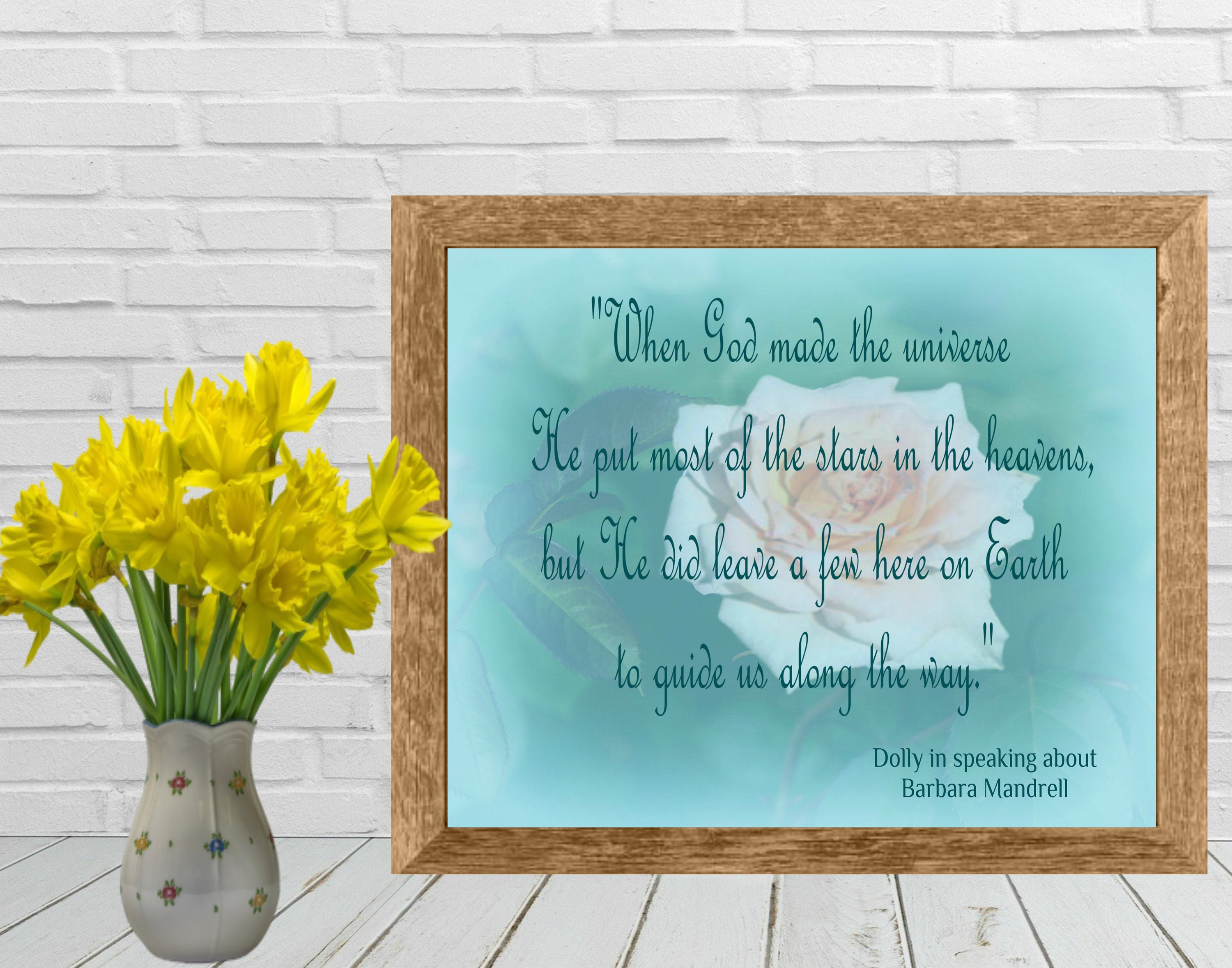 Dolly Parton Quote Printable Barbara Mandrell Printable Rose - Etsy