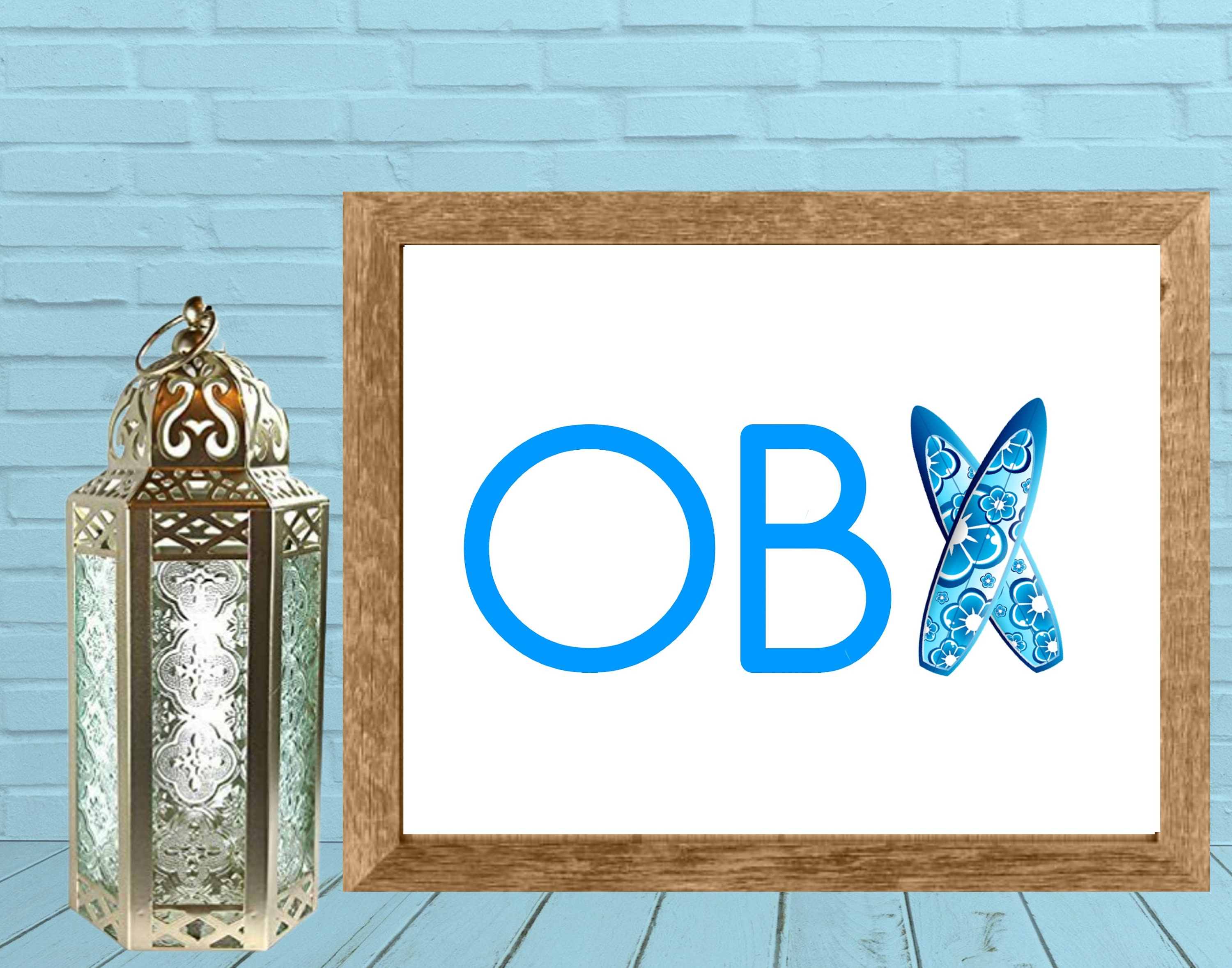 Outer Banks NC Digital Beach Printable, Outer Banks Surfboard Beach ...