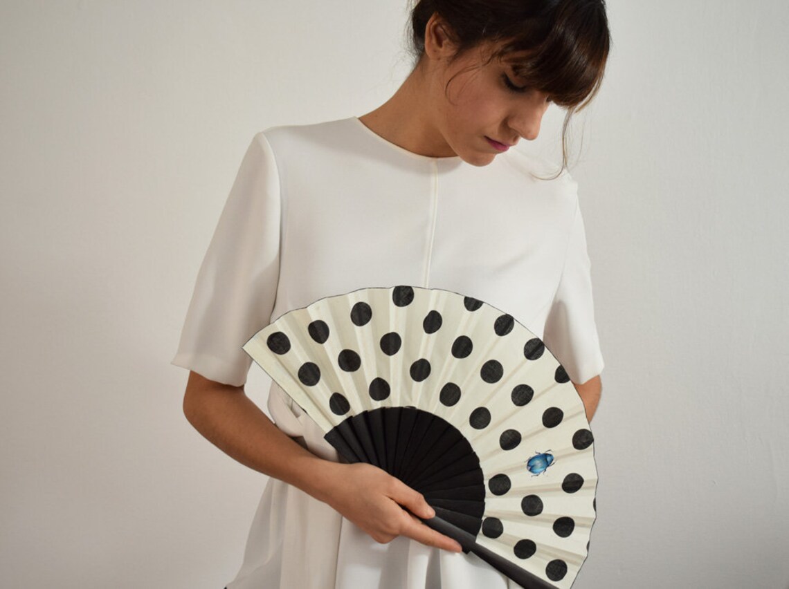Hand Fan Print Polka Dots- Egyptian Beetle- Artisan Hand Fans - FREE ...