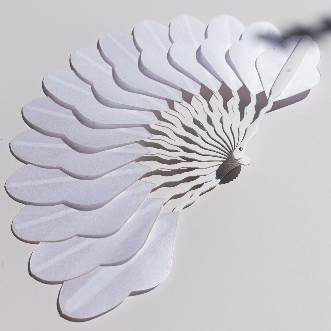 Bridal Fan, Handmade in Silk Satin and Natural Sycamore Wood - Etsy