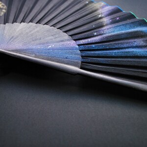 BIG Fulll Moon Handfan / Hand Painted Fan / Wooden Handfan / - Etsy