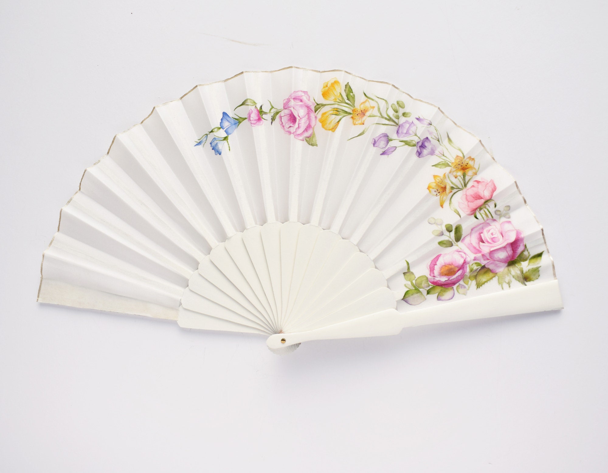 Bridal Fan / Floral Fan / Bridal Hand Fan / Wedding Hand Fan / - Etsy