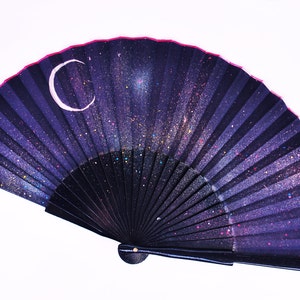 Stars Hand-painted Fan / Hand Painted Fan / Wooden Handfan / Cotton Fan ...