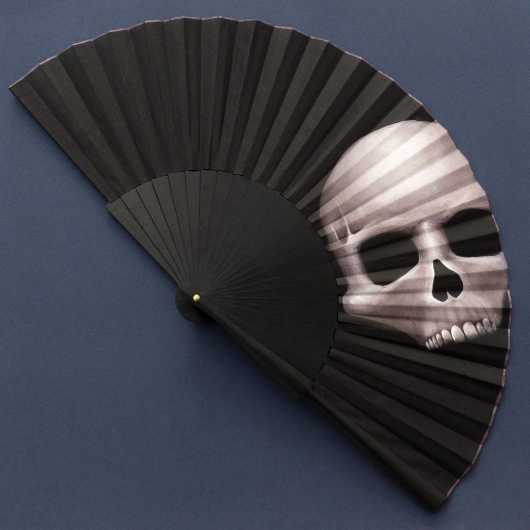 Skull / HALLOWEEN Handfan / Customized Hand Painted Fans / Personalized ...