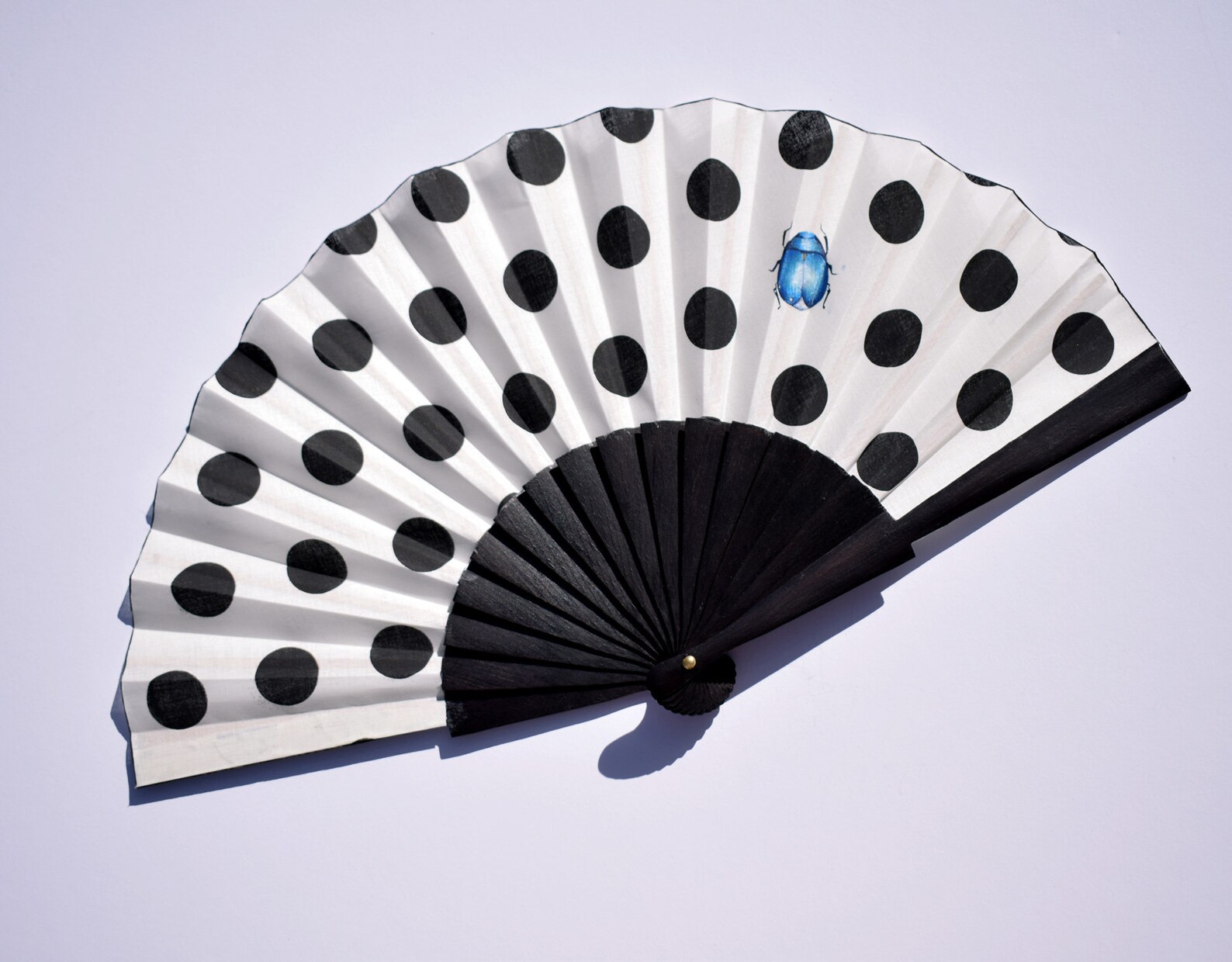 Hand Fan Print Polka Dots- Egyptian Beetle- Artisan Hand Fans - FREE ...