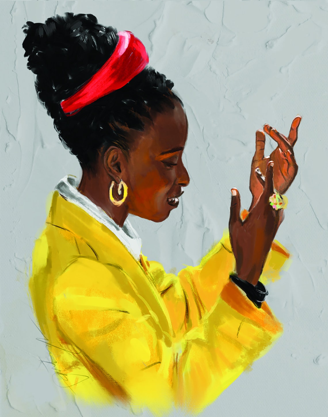 Amanda Gorman Portrait Art Print, Inspiring Women, Poet, Artwork, the ...