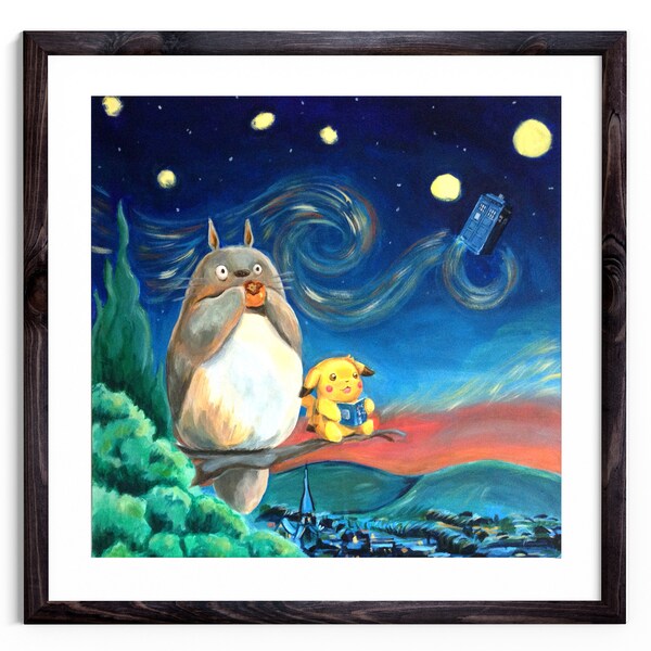 Totoro Starry Night - Etsy