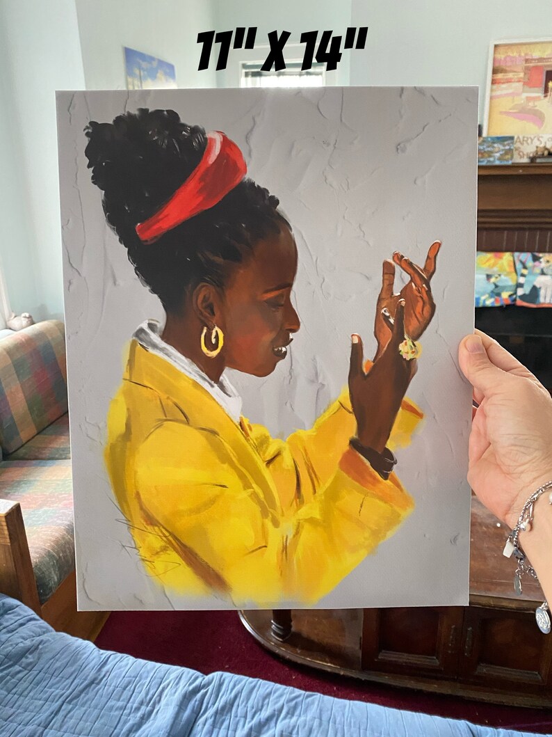 Amanda Gorman Portrait Art Print Inspiring Women Poet - Etsy