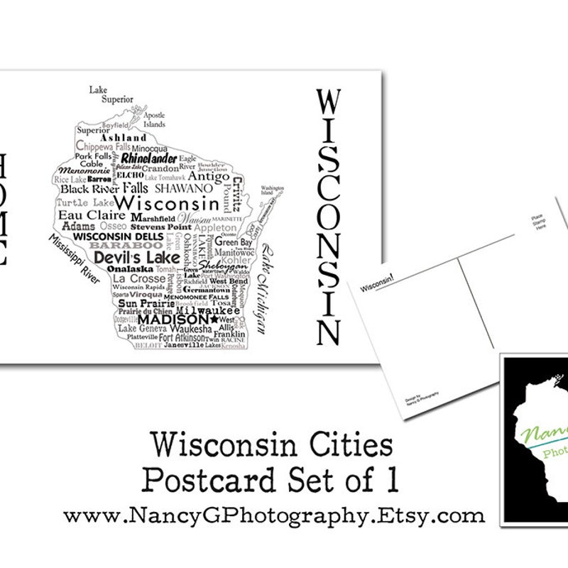 Wisconsin Graphic - Etsy