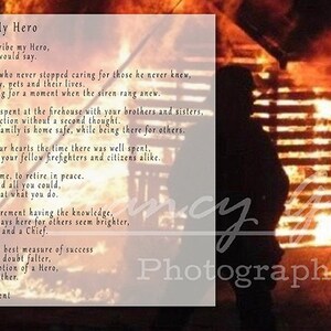 Firemans Retirement Poem Firefighter Gift Hero Chief - Etsy