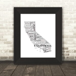 California Slogans, Word Art, Typography, California Map, California ...