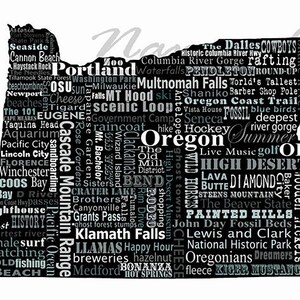 Oregon Slogans, Word Art, Typography, Oregon Map, Oregon, Oregon Print ...