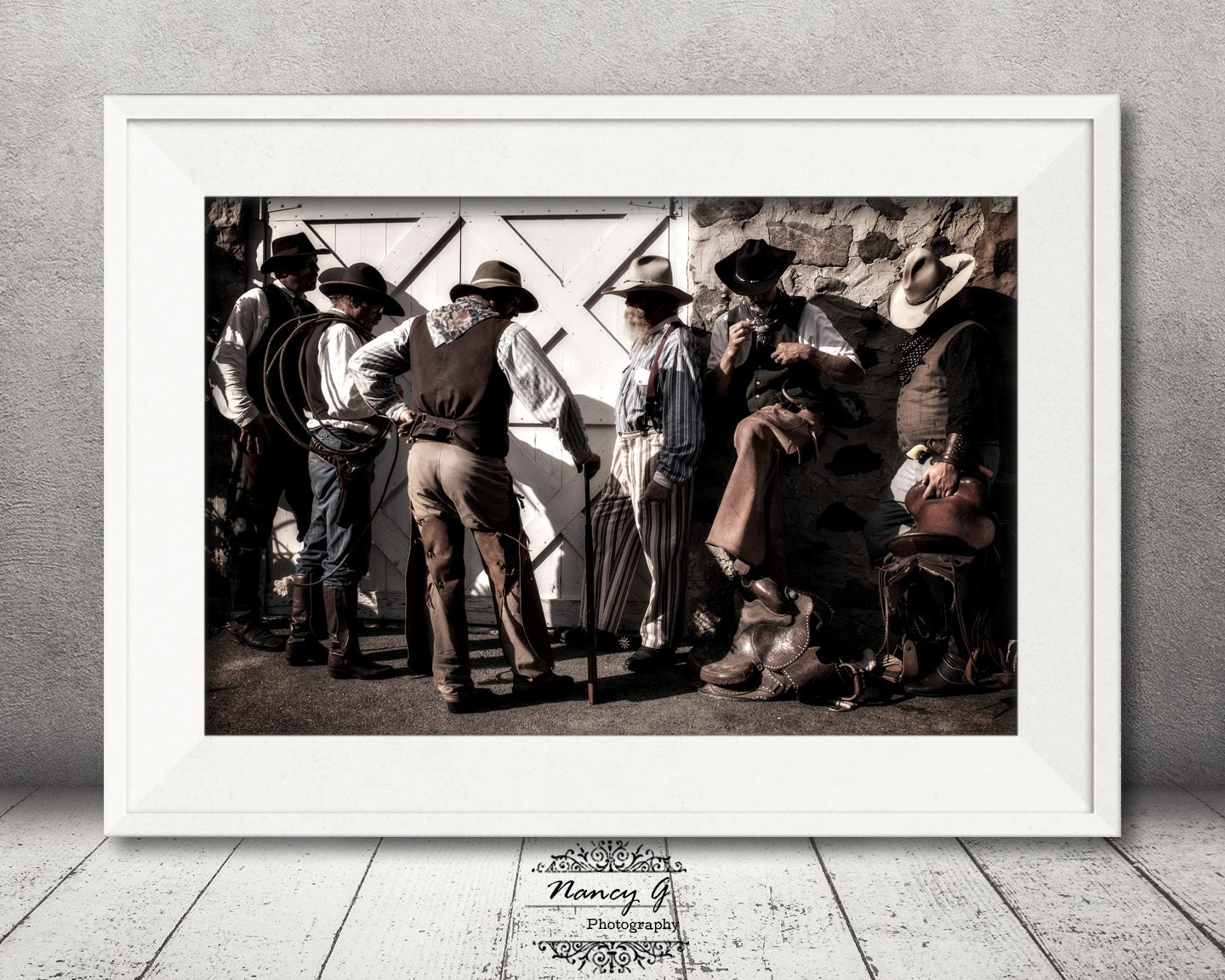 Vintage Print Western Cowboys Western Decor Old West Print | Etsy