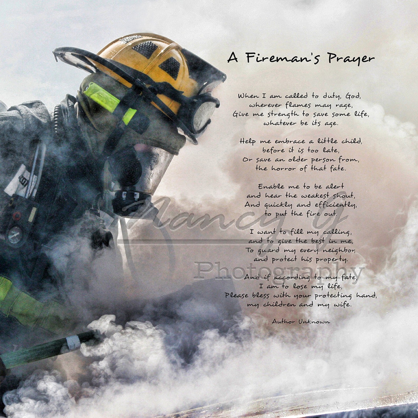 Decorative Pillow, Firemans Prayer, Firefighter Gift, Firefighter ...