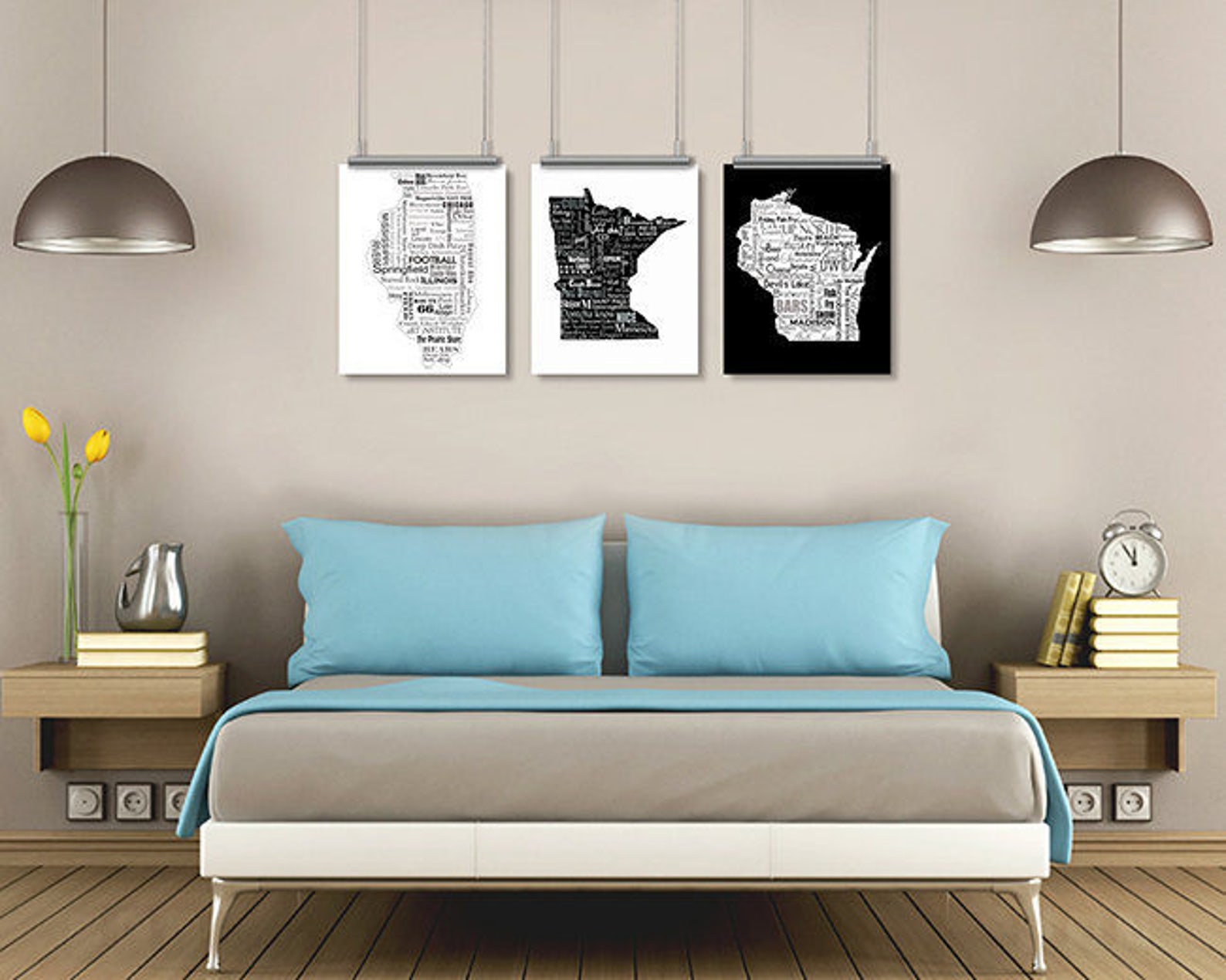 Michigan Slogans, Word Art, Typography, Map, Michigan, Michigan Print ...