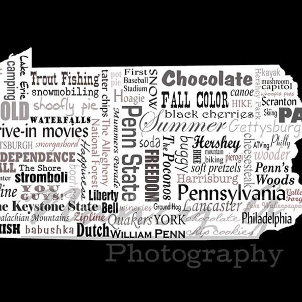 Pennsylvania Map - Etsy
