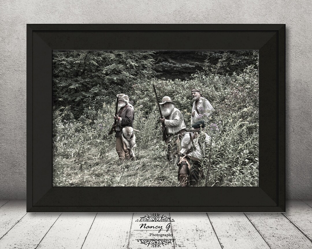 Fur Trapper Print, Vintage Print, Living Room Decor, Historical Image ...