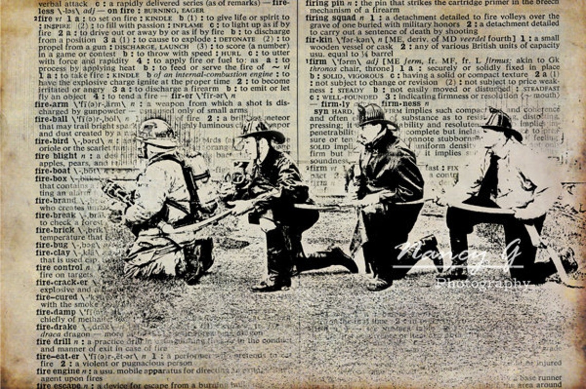 Vintage Firefighters Vintage Print Firefighters Dictionary - Etsy