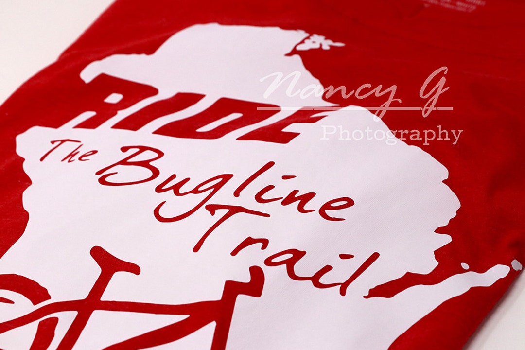 Ride the Bugline Trail, T-shirt, Tee, Word Art, Typography, Map ...