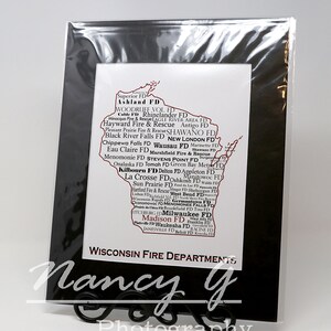 Wisconsin Fire Departments, Word Art, Typography, Map, Cities, FD ...