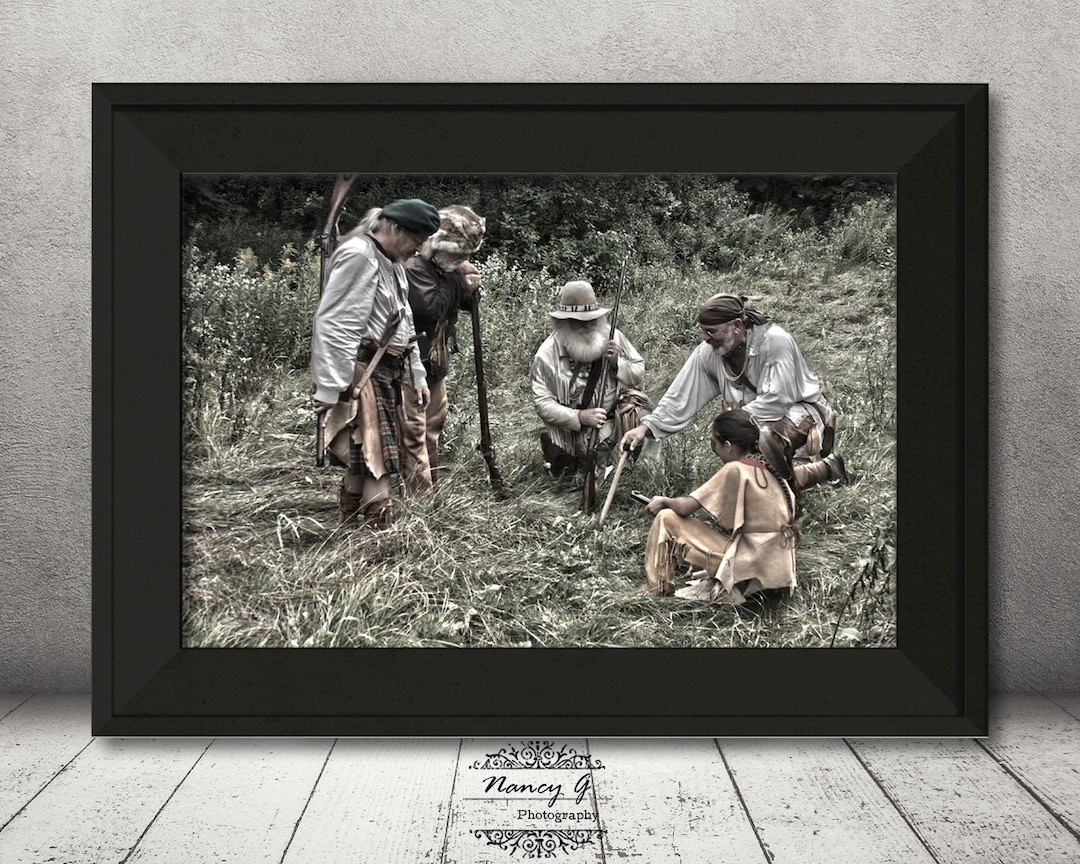Fur Trappers Print, Vintage Print, Living Room Art, Historical Print ...