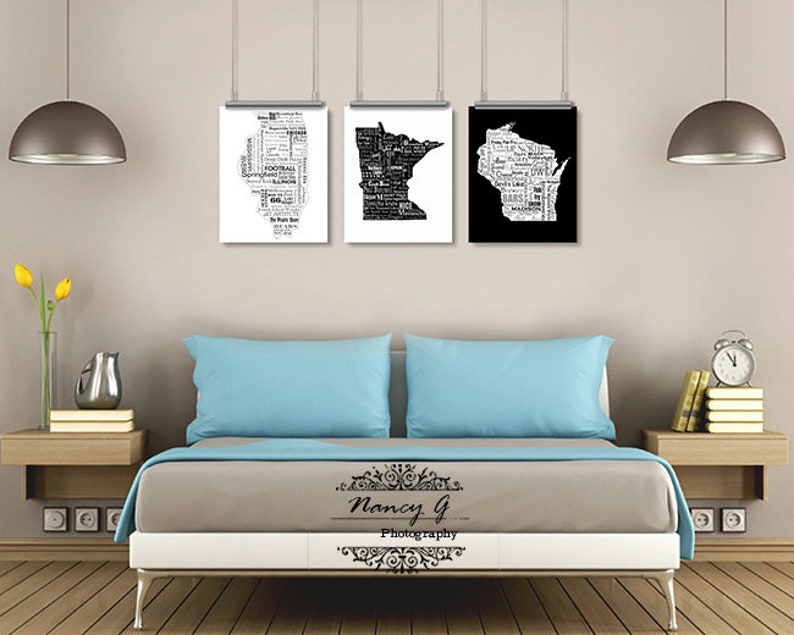 Wisconsin Slogans Word Art Typography Map Wisconsin - Etsy