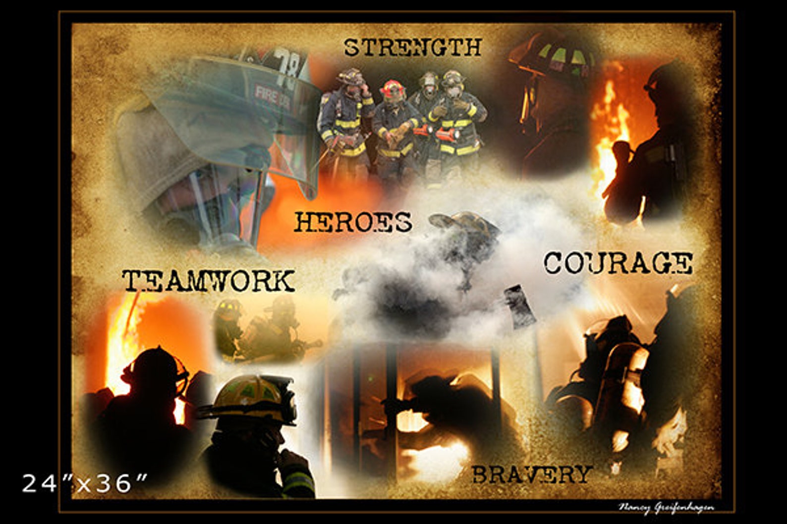 Firefighter Inspirational Fine Art Print Artwork Home Decor - Etsy