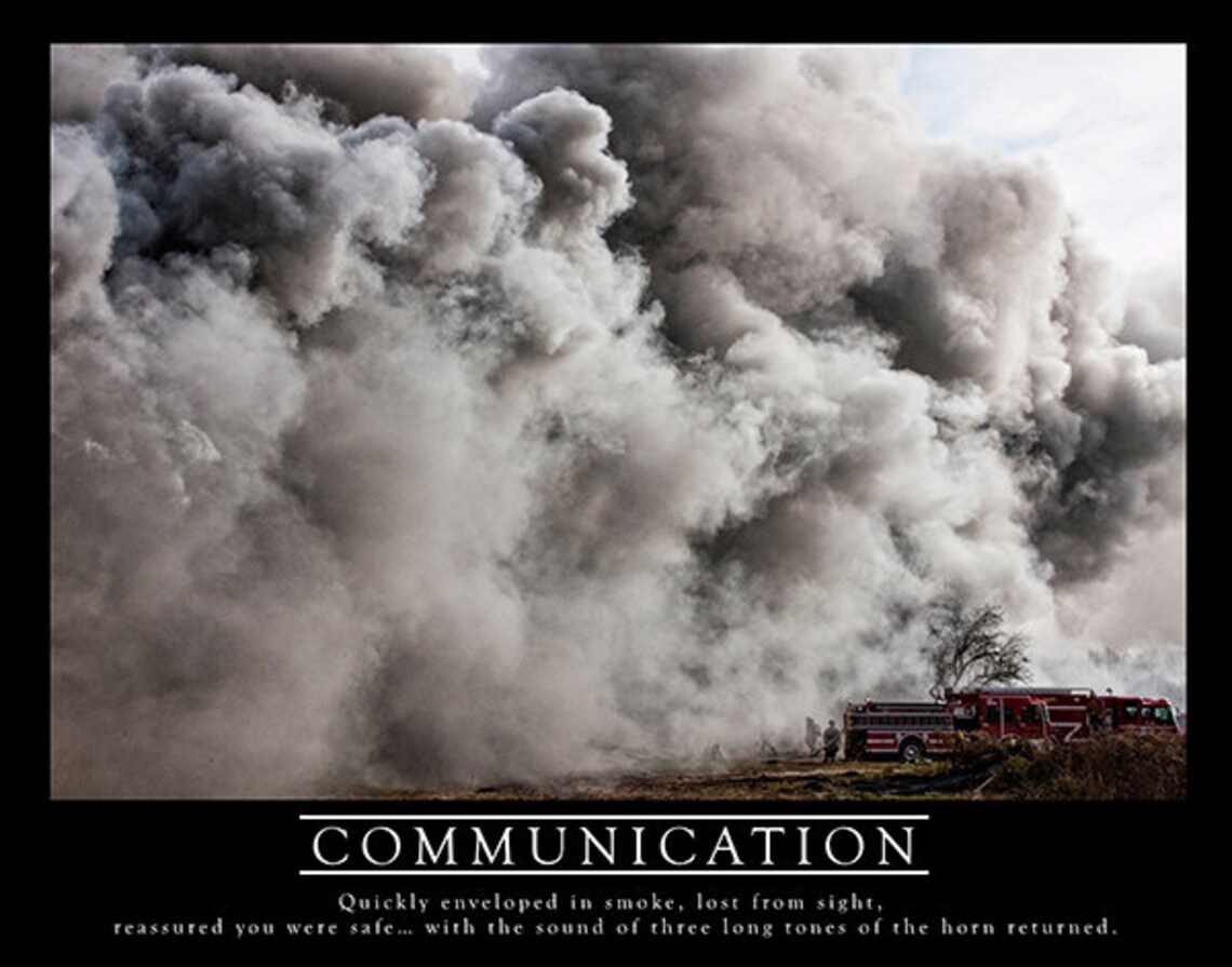 Communication Firefighter Inspirational Wall Art | Etsy