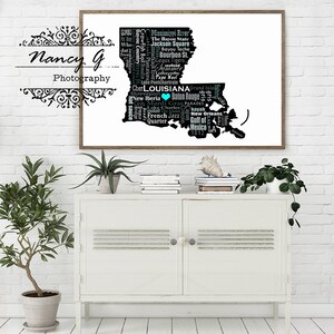 Louisiana Word Art, Typography, Louisiana, Louisiana Print, Slogans ...