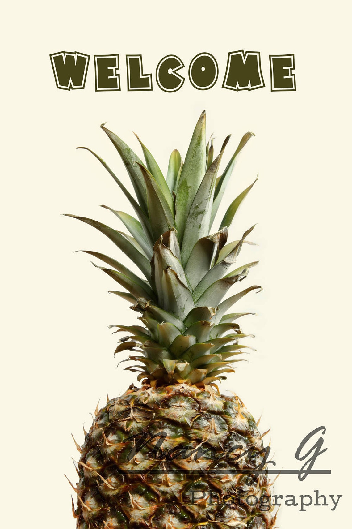 Pineapple Print Welcome Print Food Photography Home Decor - Etsy