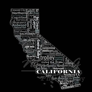 California Slogans, Word Art, Typography, California Map, California ...