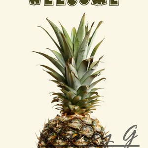 Pineapple Print, Welcome Print, Food Photography, Home Decor, Nature ...