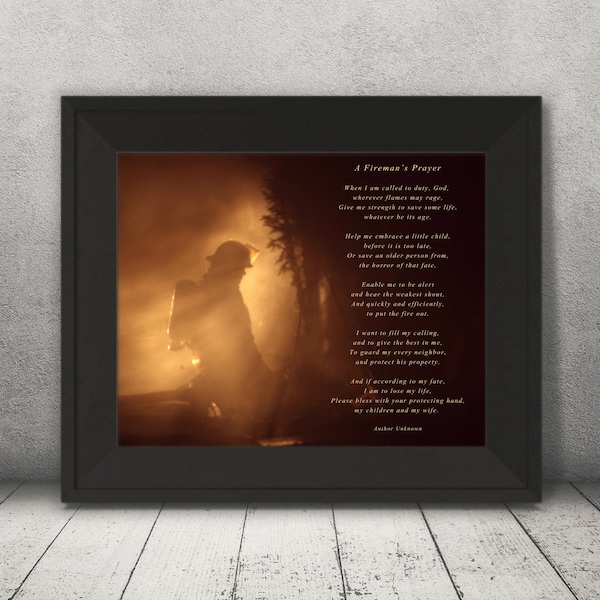 Firemans Prayer - Etsy