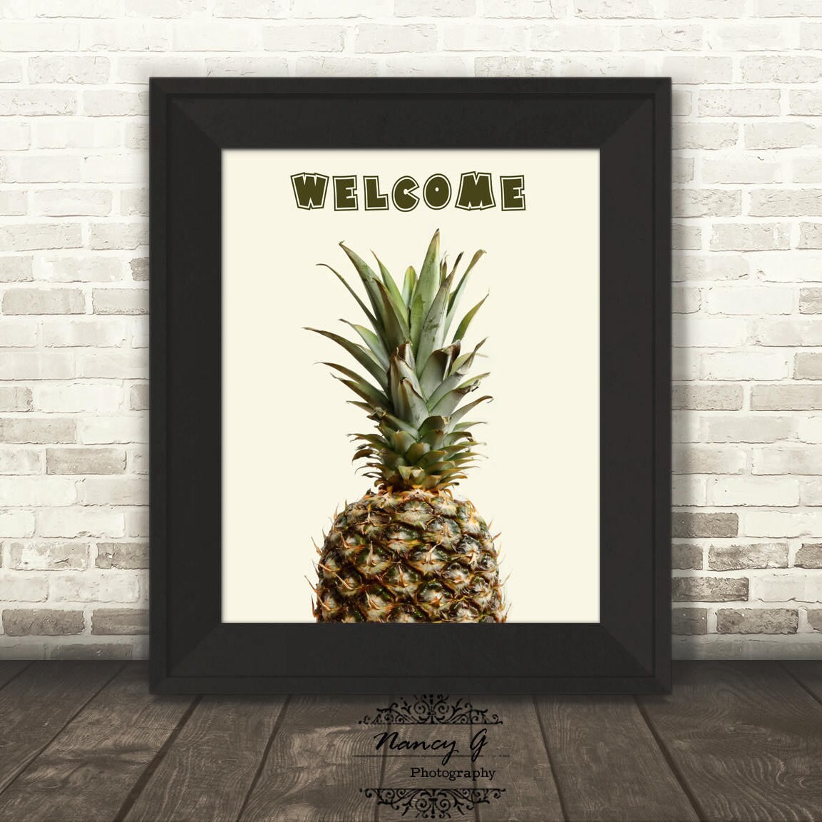 Pineapple Print Welcome Print Food Photography Home Decor - Etsy