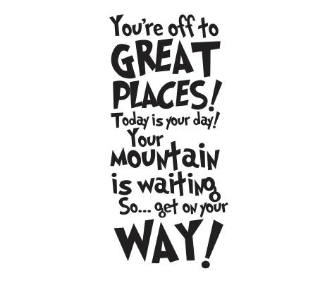 Dr. Seuss You're off to Great Places Vinyl Wall Decal - Etsy