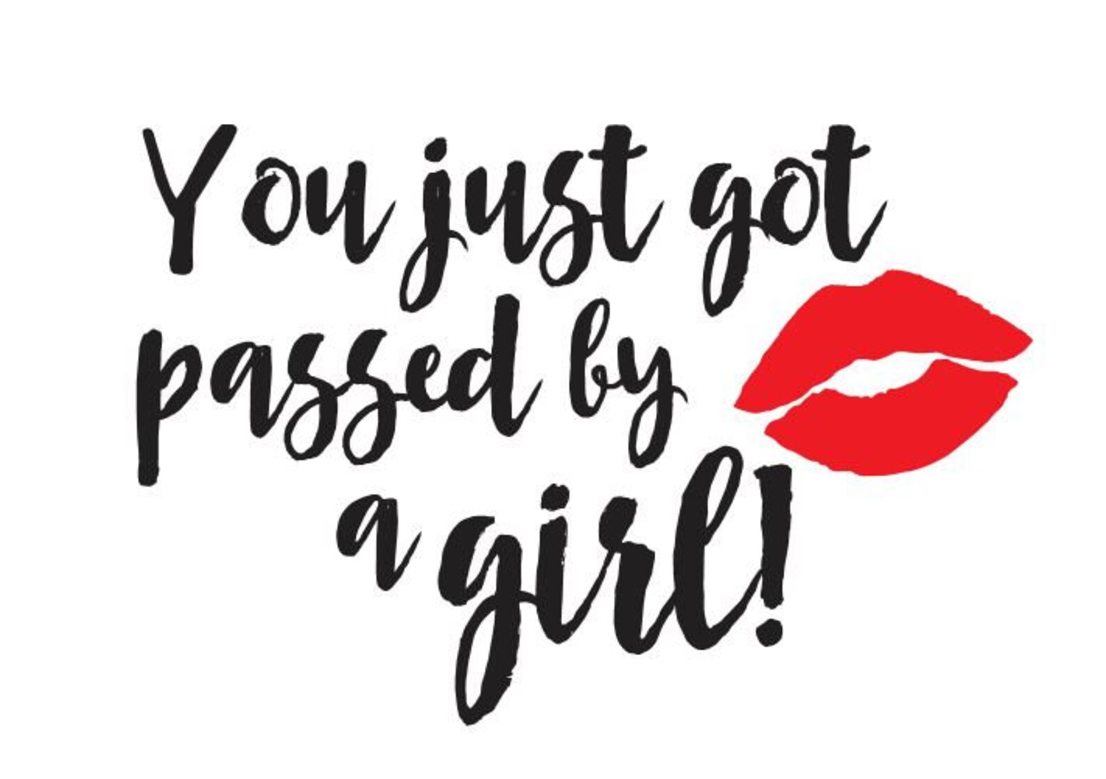 You Just Got Passed by a Girl Vinyl Car Decal Bumper - Etsy
