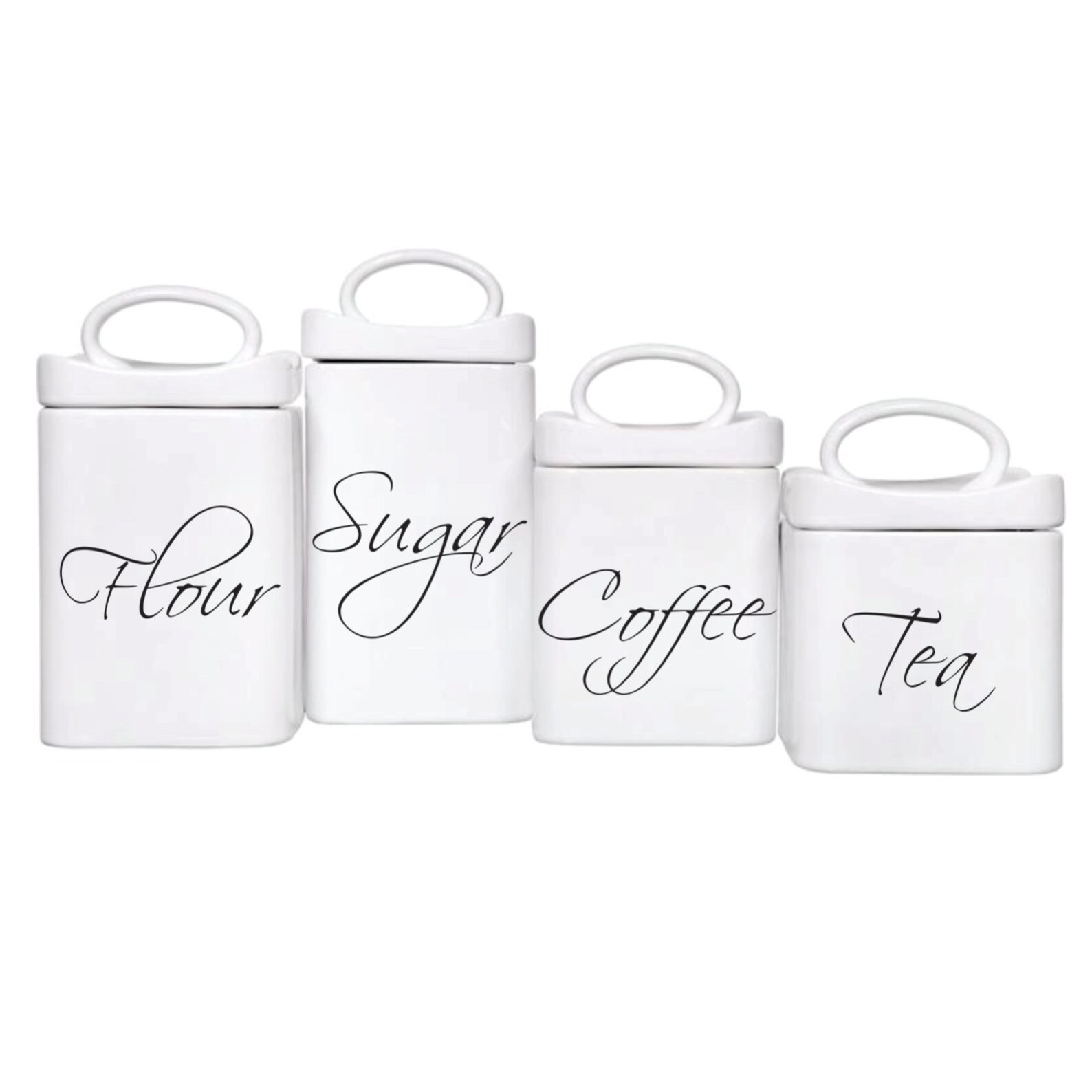 Canister Labels Customizable Vinyl Flour Sugar Coffee - Etsy UK