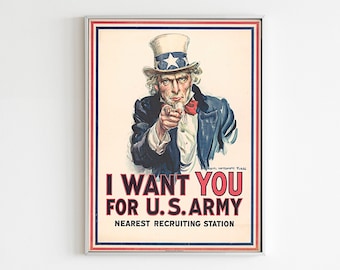 Digital Uncle Sam US Army Recruiting Poster - Etsy