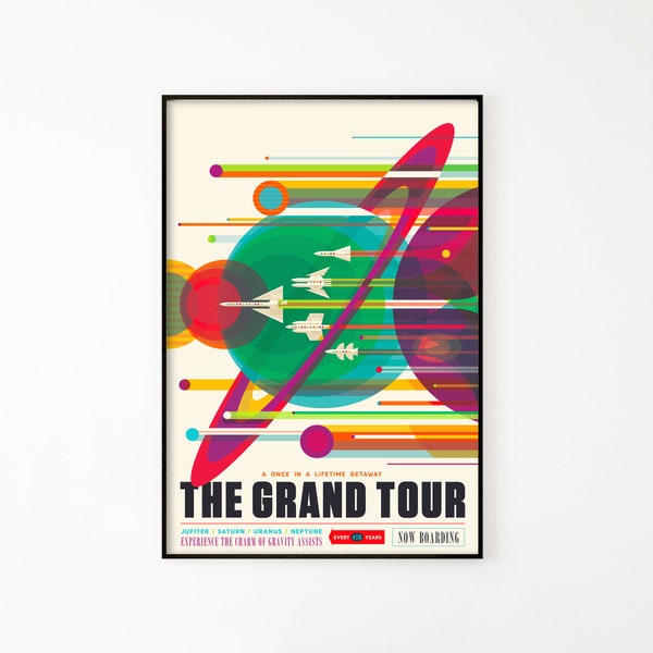Retro Space Poster - Etsy