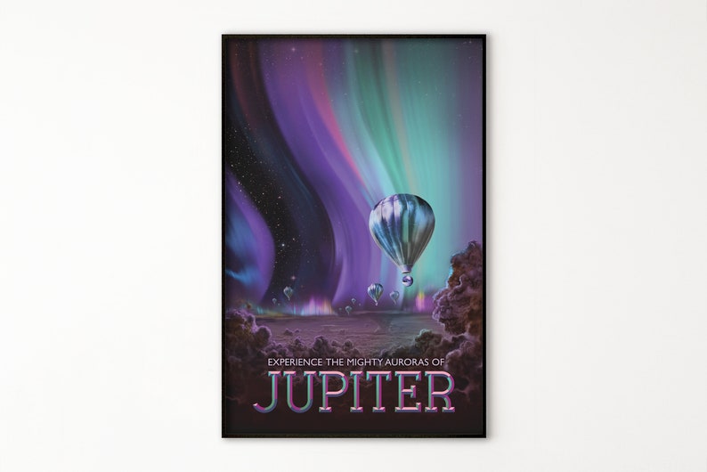 Nasa Posters, Visit Jupiter Printable File, Digital Wall Art, Vintage ...