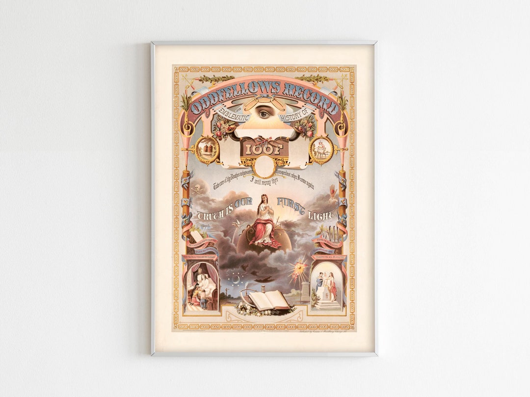 Odd Fellows Vintage Print Art, Printable Occult Symbolism, Secret ...