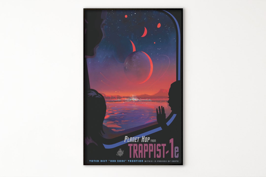 Nasa Posters, Visit Trappist-1e - Printable File, Digital Wall Art ...