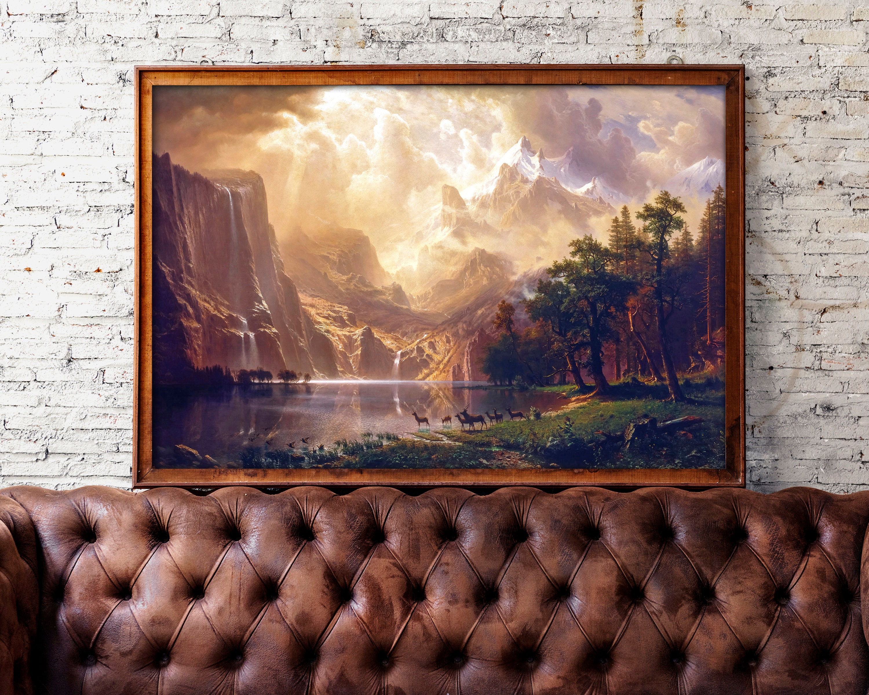 Among the Sierra Nevada California by Albert Bierstadt 1868. | Etsy