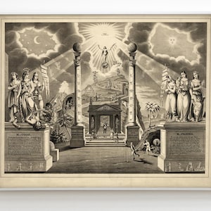 Masonic Code and Prayer Printable Freemasonry Art Ca. 1866 Grand Lodge ...