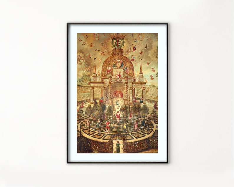 Kabbalistic Teaching Chart. 17th Century Vintage Kabbalah Painting. Art ...