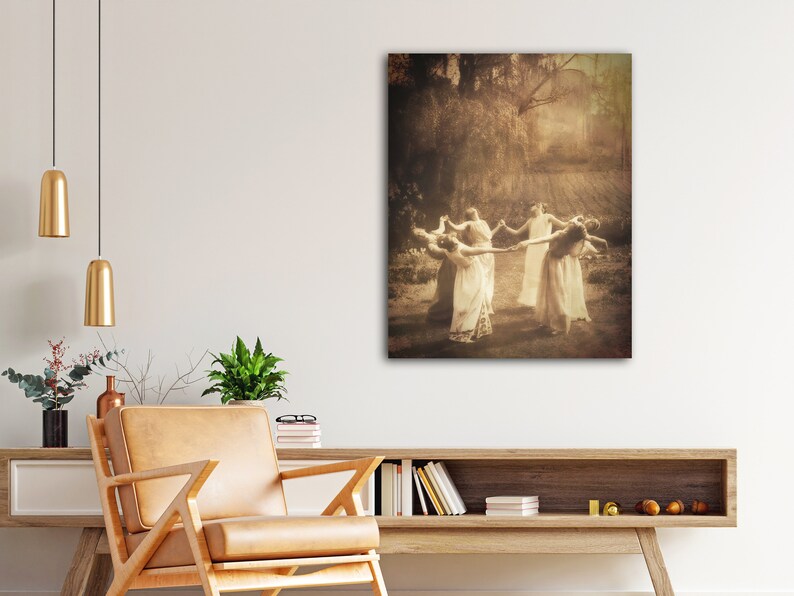 Ritual Dance Circle. Nature Worship Girls. Dancing Women in the Night ...