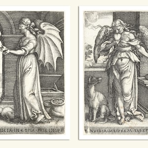 Seven Deadly Sins Set for Print, Antique Illustrations Capital Sins Art ...